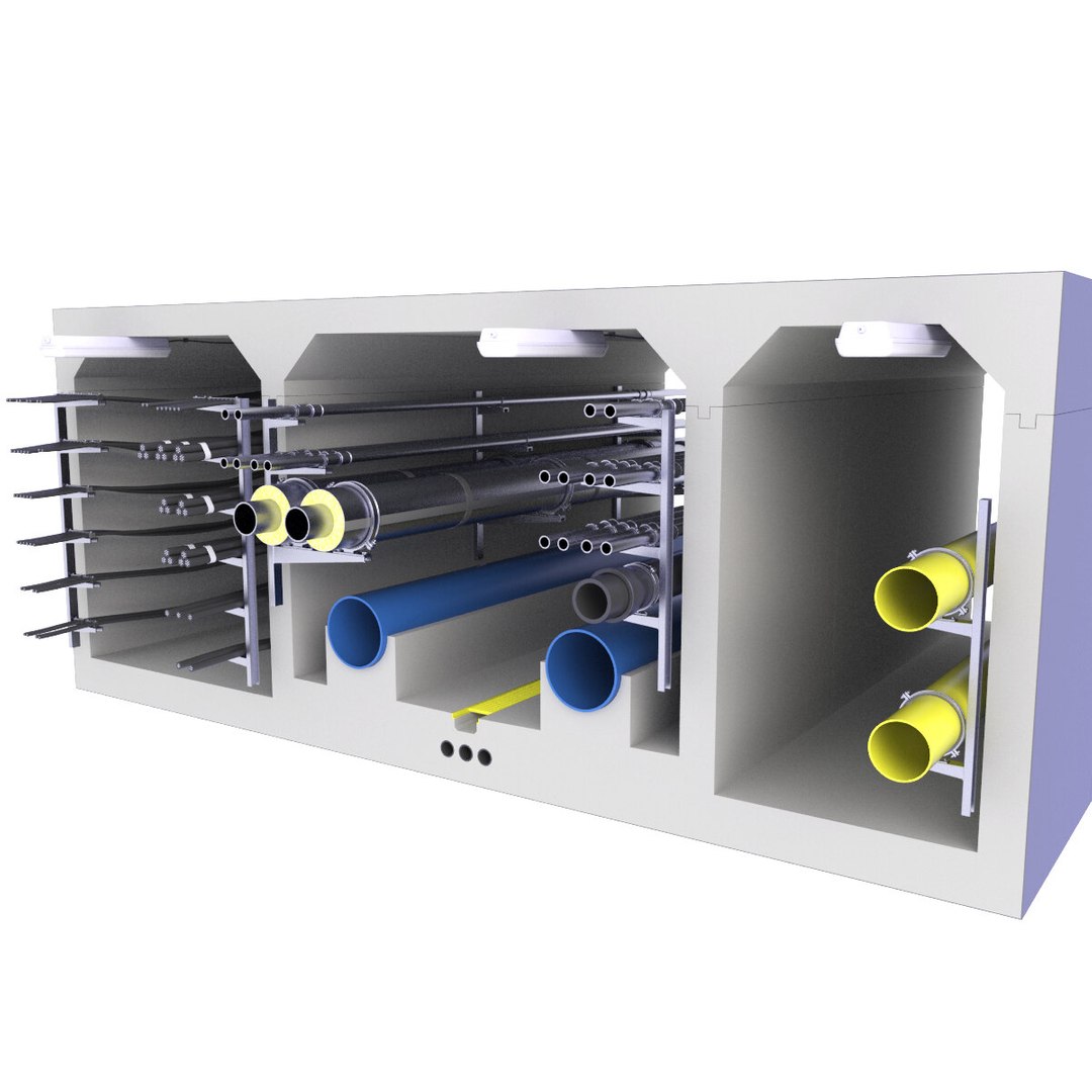 3D Underground Utility Tunnel 30 - TurboSquid 1804151