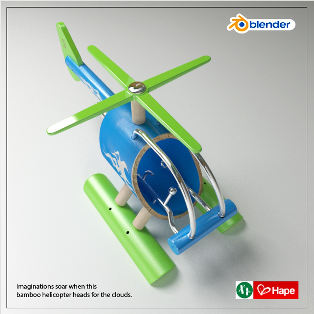 3d Model Bamboo Helicopter