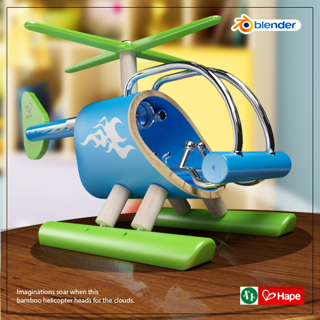3d Model Bamboo Helicopter