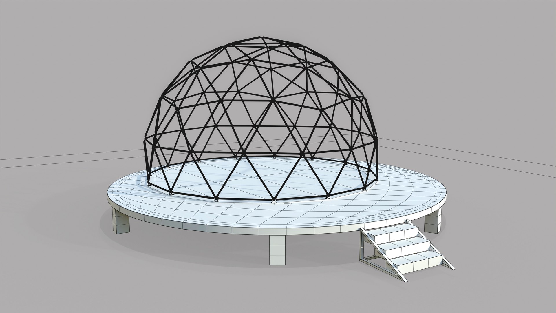 Geodesic Dome V4 3D - TurboSquid 2257843