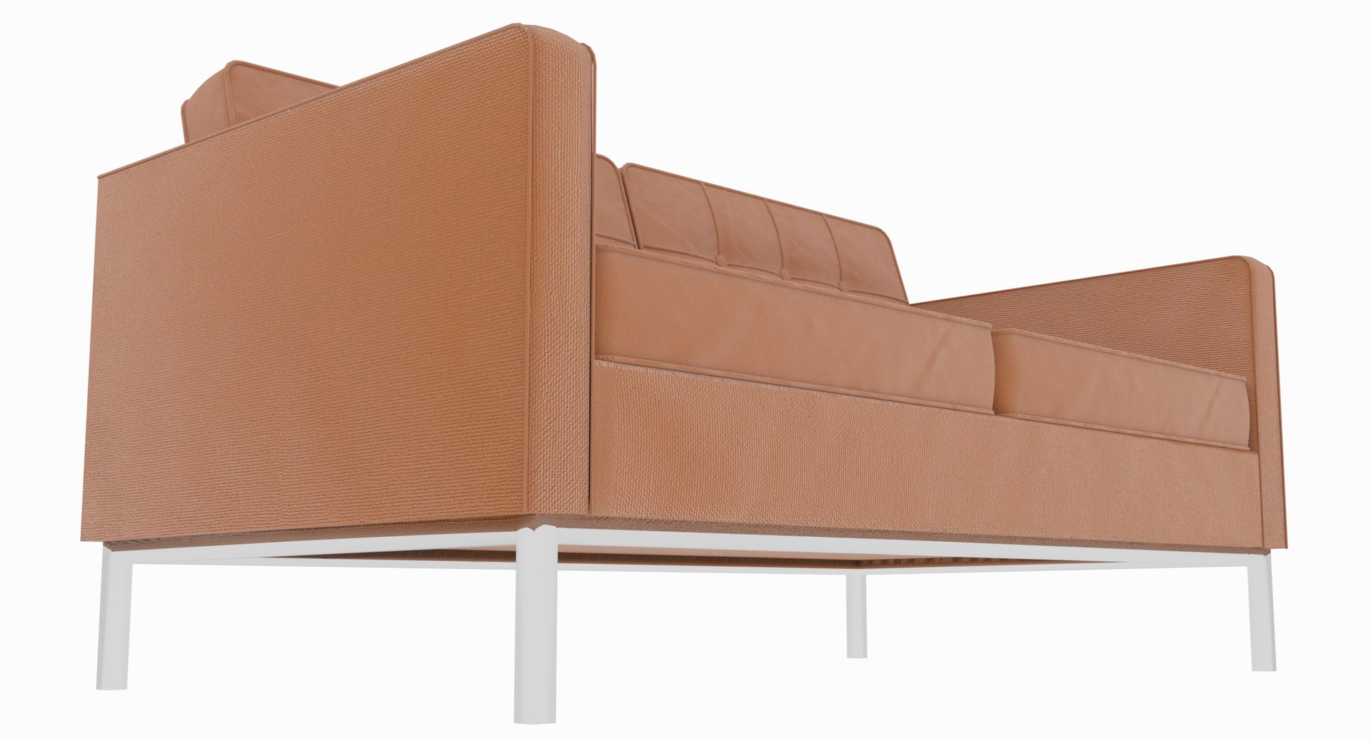 Knoll Florence Orange Fabric Seating Set Model - TurboSquid 2003637