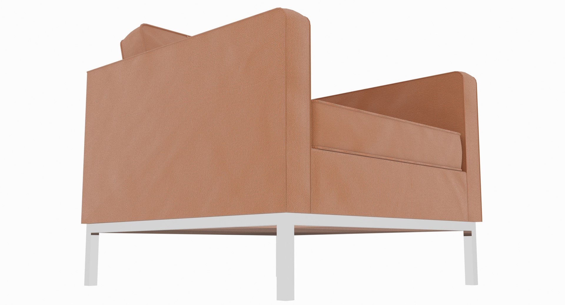 Knoll Florence Orange Fabric Seating Set Model - TurboSquid 2003637