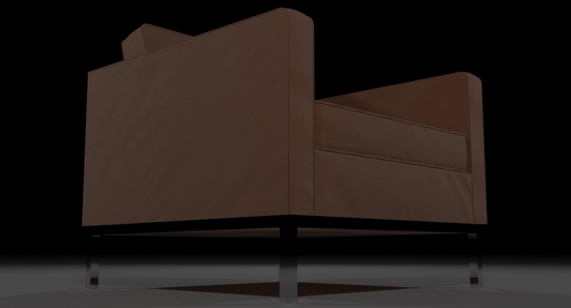 Knoll Florence Orange Fabric Seating Set model - TurboSquid 2003637