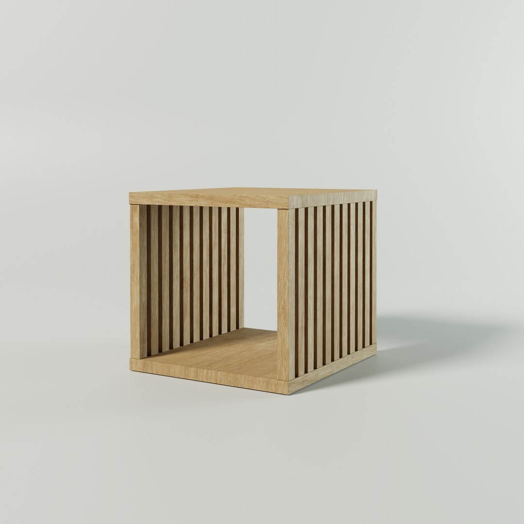 Realistic coffee table in a minimalistic wood design 3D model ...
