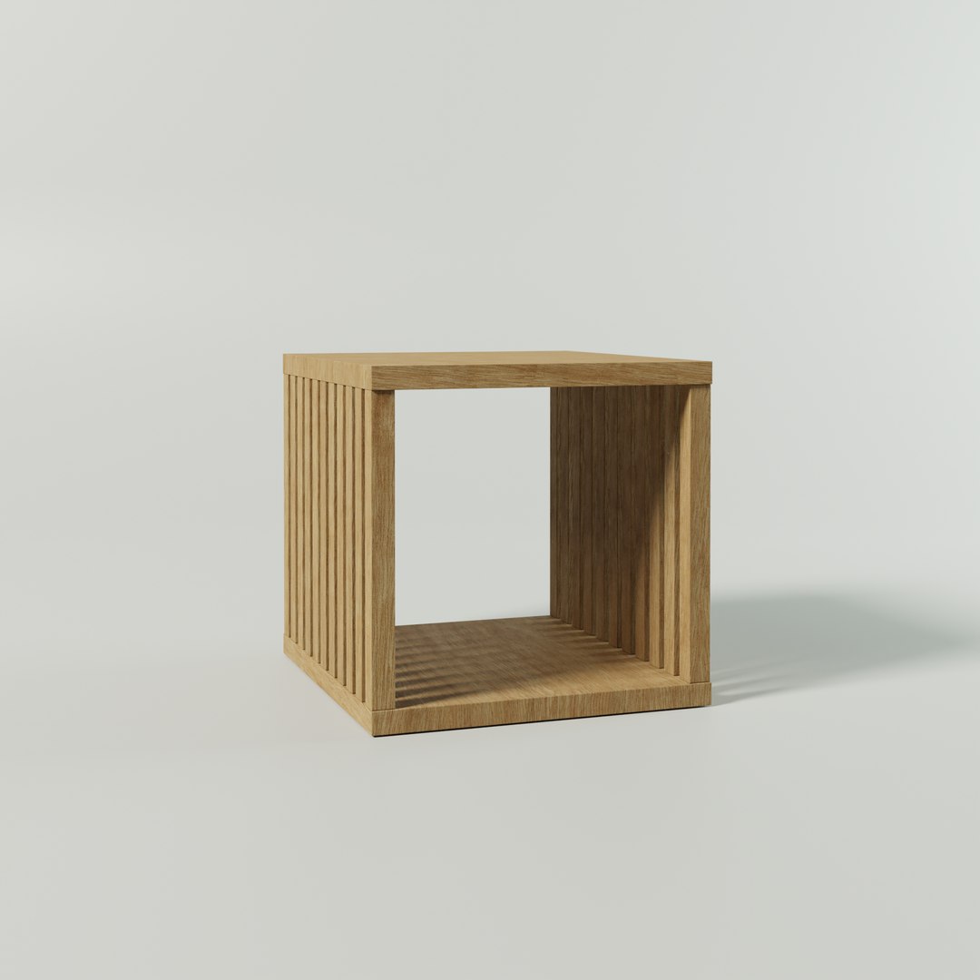 Realistic 3D model of a coffee table in a minimalistic wood design 3D ...