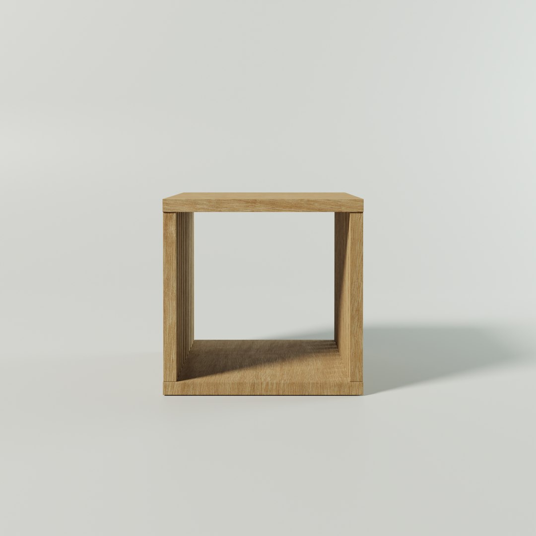 Realistic 3D model of a coffee table in a minimalistic wood design 3D ...