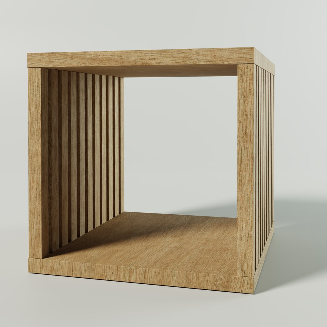 Realistic 3D model of a coffee table in a minimalistic wood design 3D ...