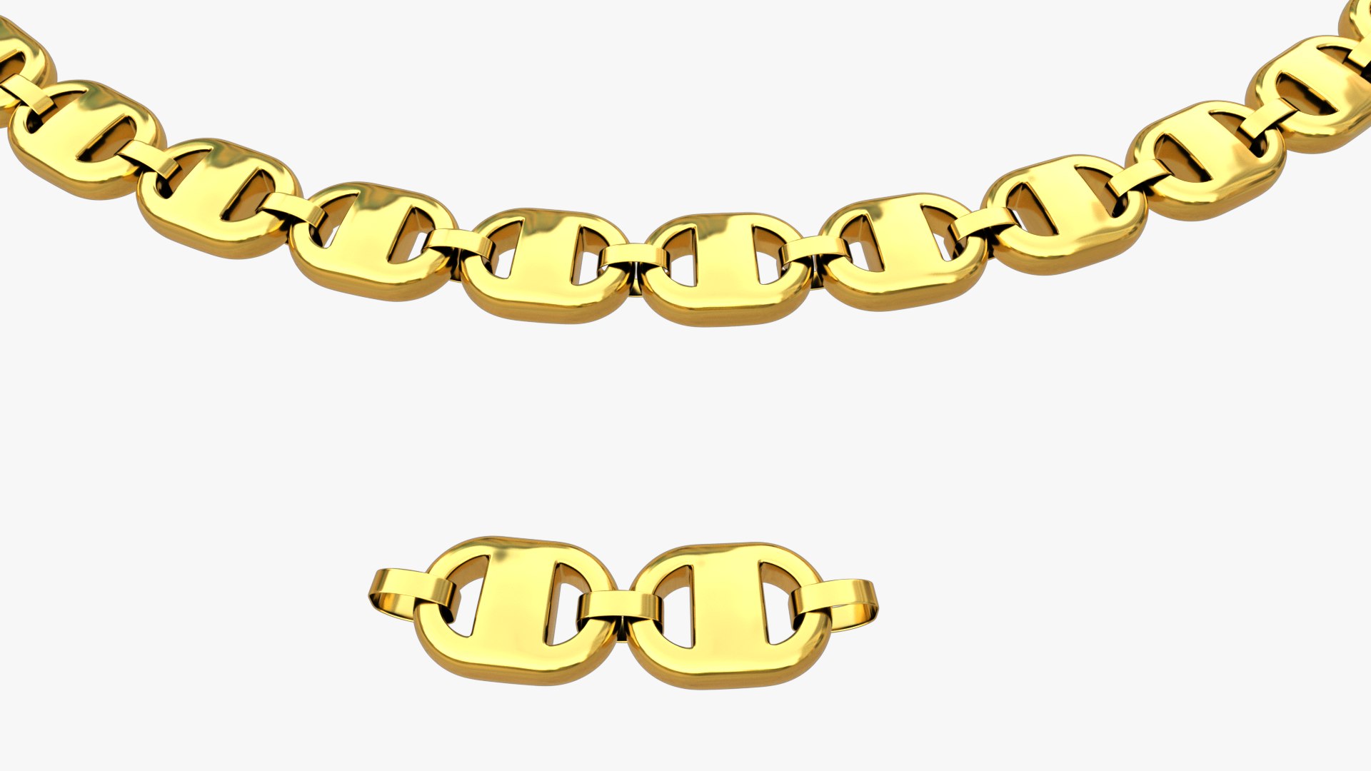 Gold Chain Necklace 3D Model - TurboSquid 1978385