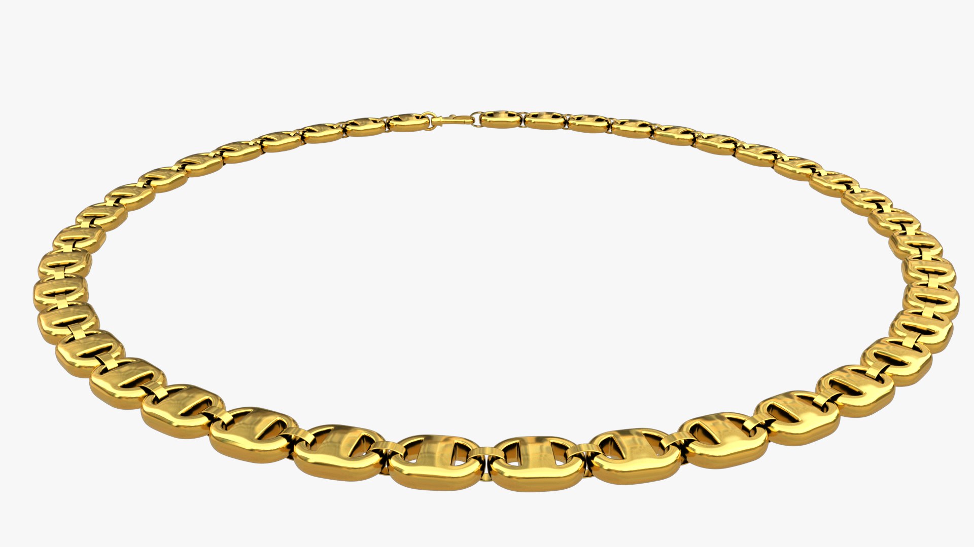 Gold Chain Necklace 3D Model - TurboSquid 1978385