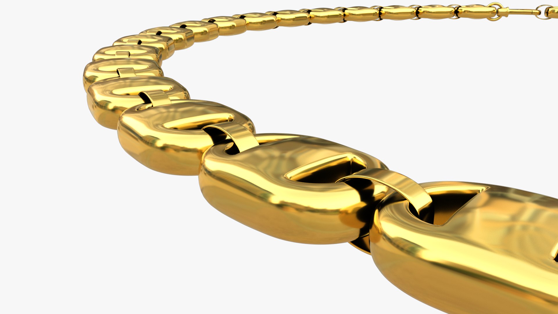 Gold Chain Necklace 3D Model - TurboSquid 1978385