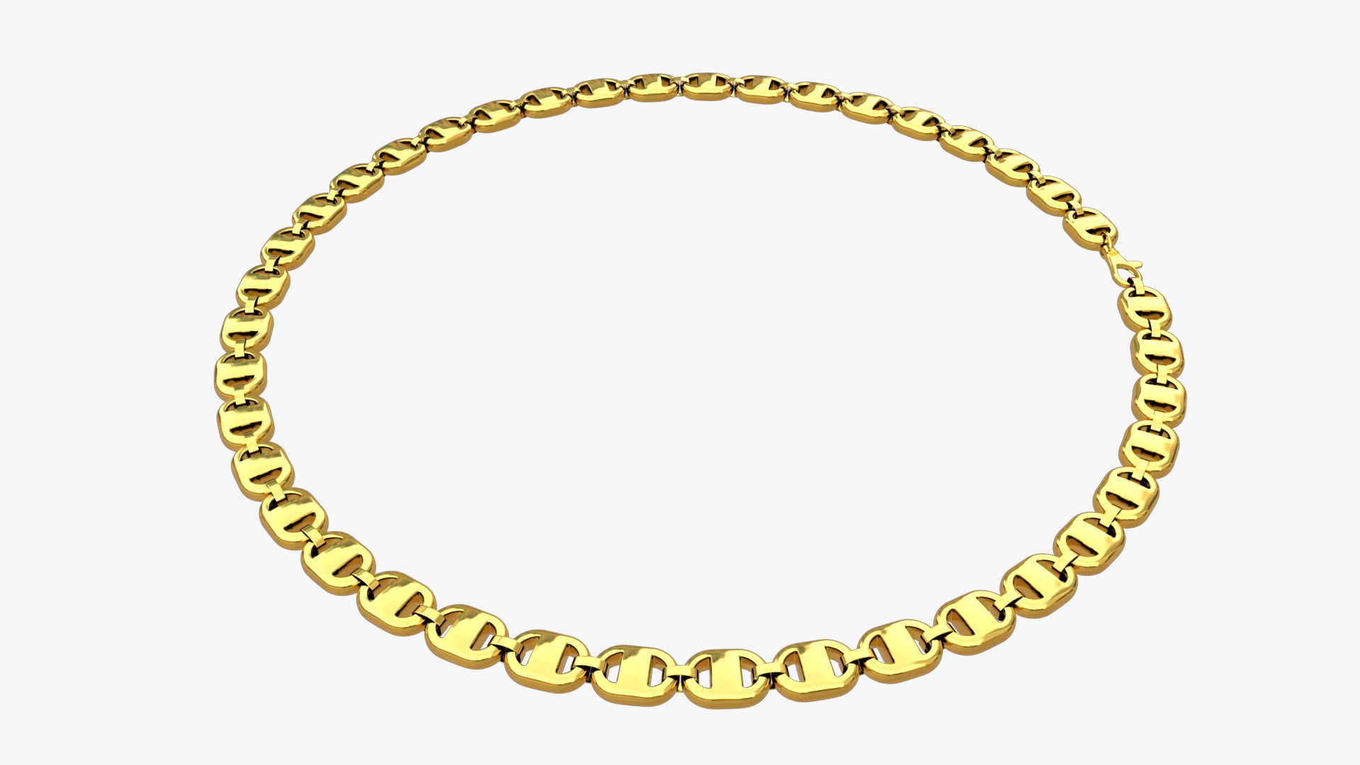 Gold Chain Necklace 3D Model - TurboSquid 1978385