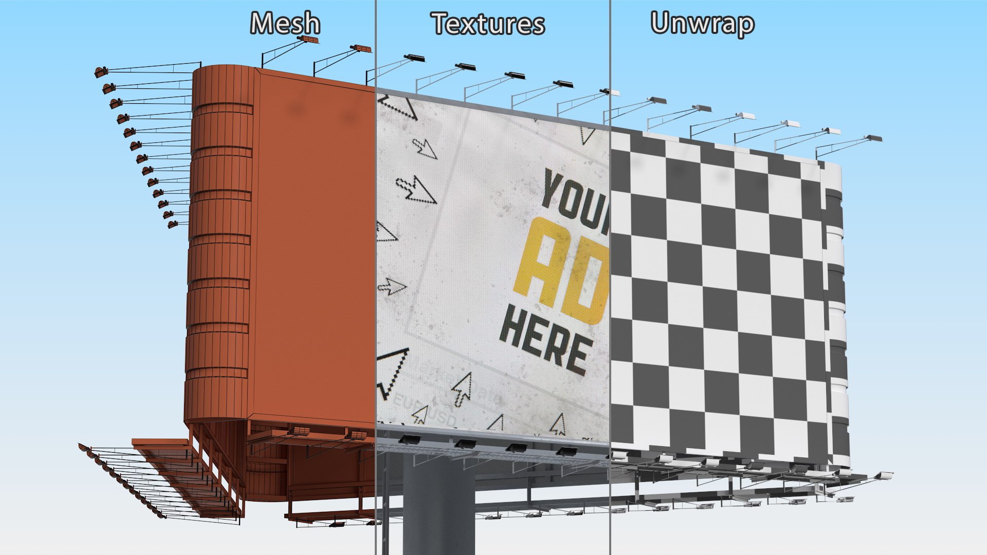 3D Street Billboards Collection - TurboSquid 2248787