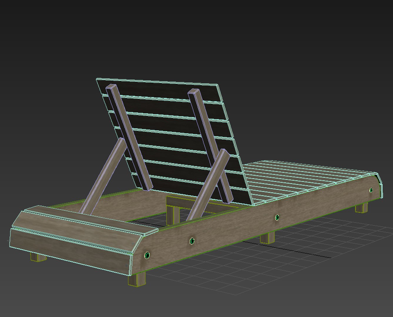 3d model sunbed sun bed