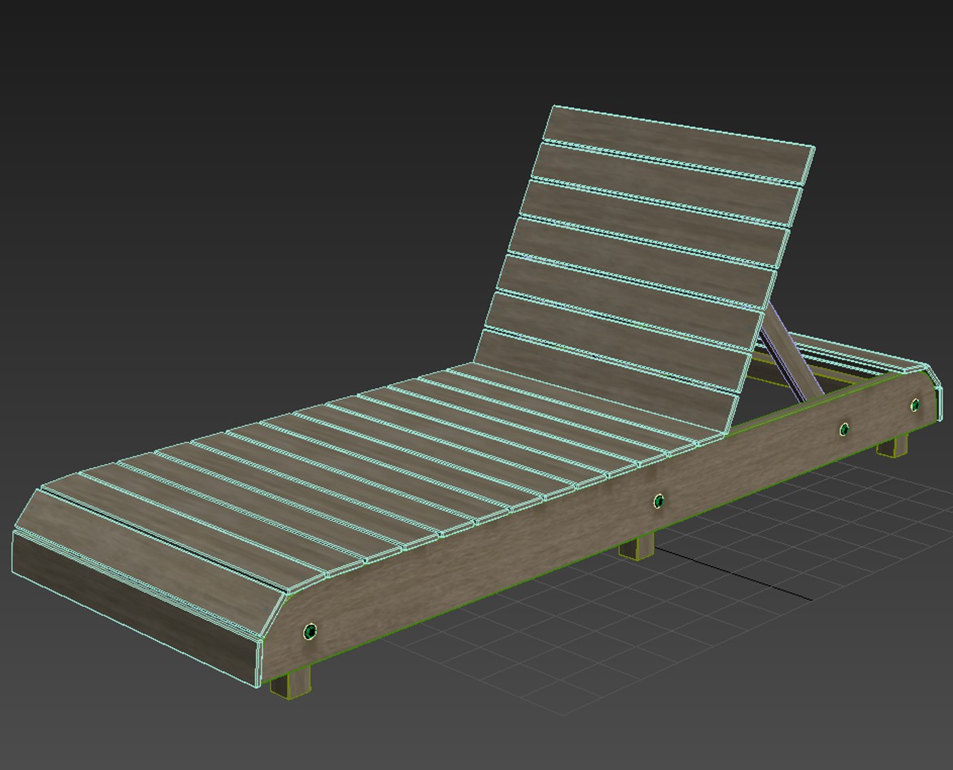 3d model sunbed sun bed
