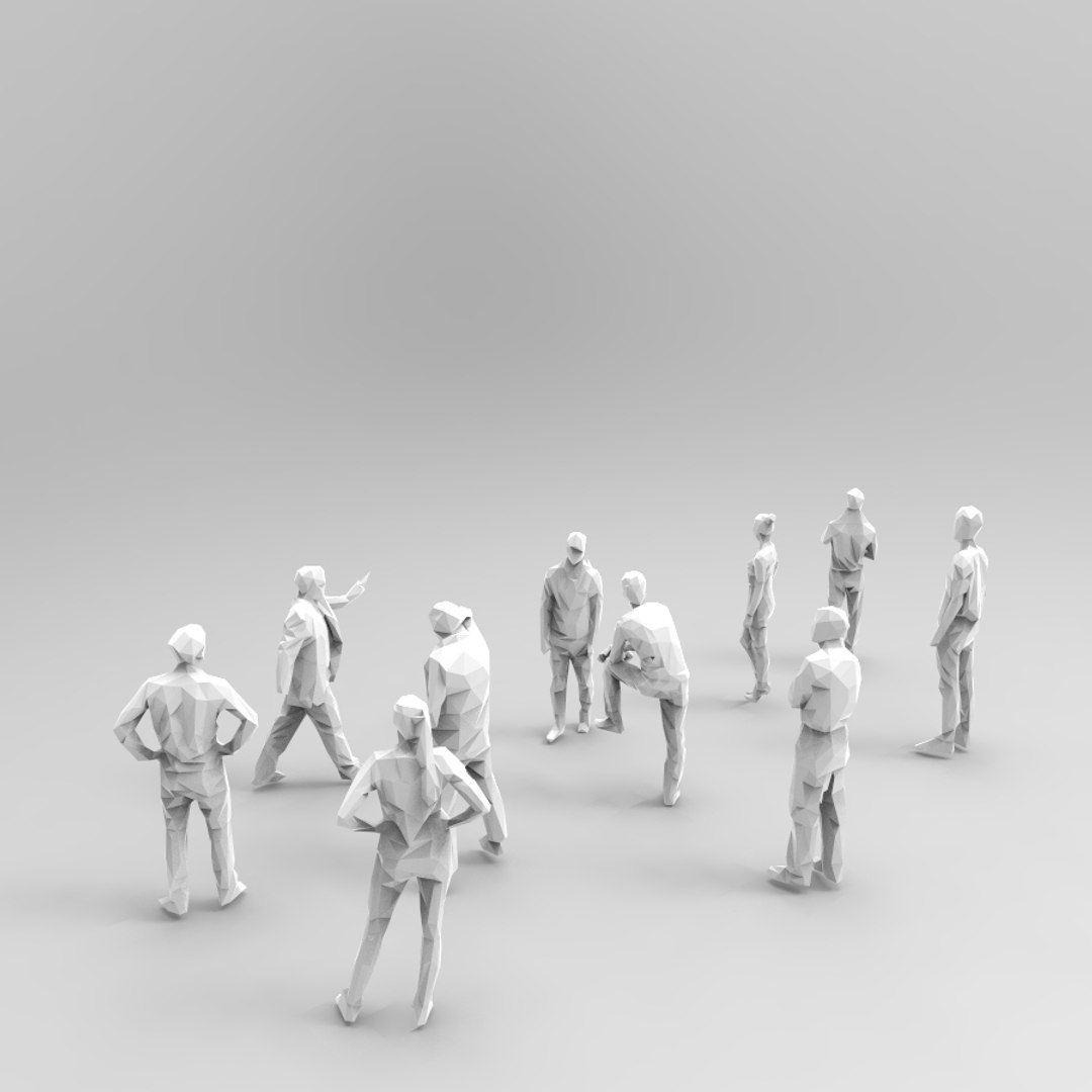 3D Group 10 People - TurboSquid 1258878