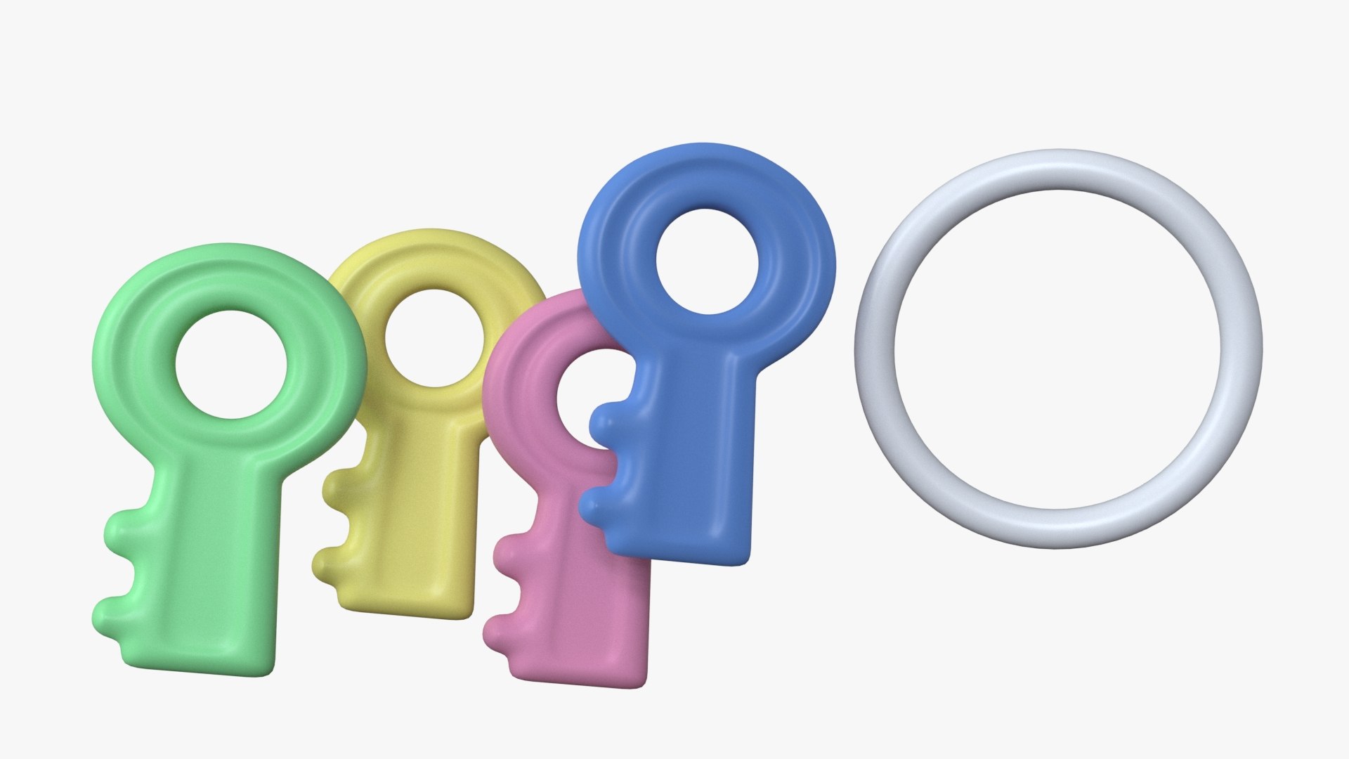 Baby Toy Keys 3D Model - TurboSquid 1837607