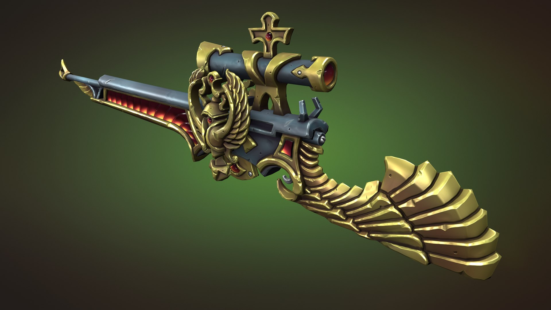 Scarab Rifle 3D - TurboSquid 2154722