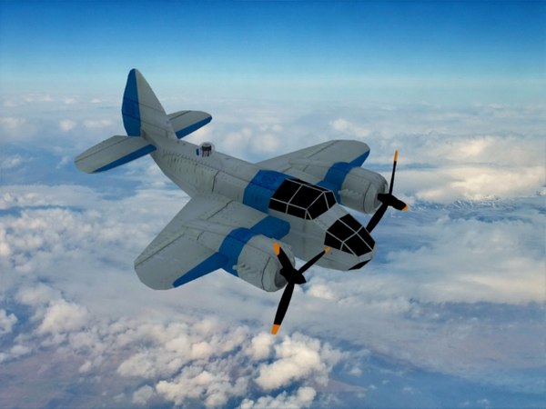 3d bristol bomber plane model