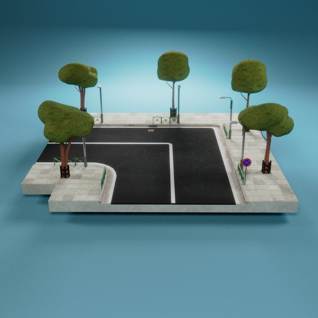 Free 3D Cartoonroad - TurboSquid 2100881