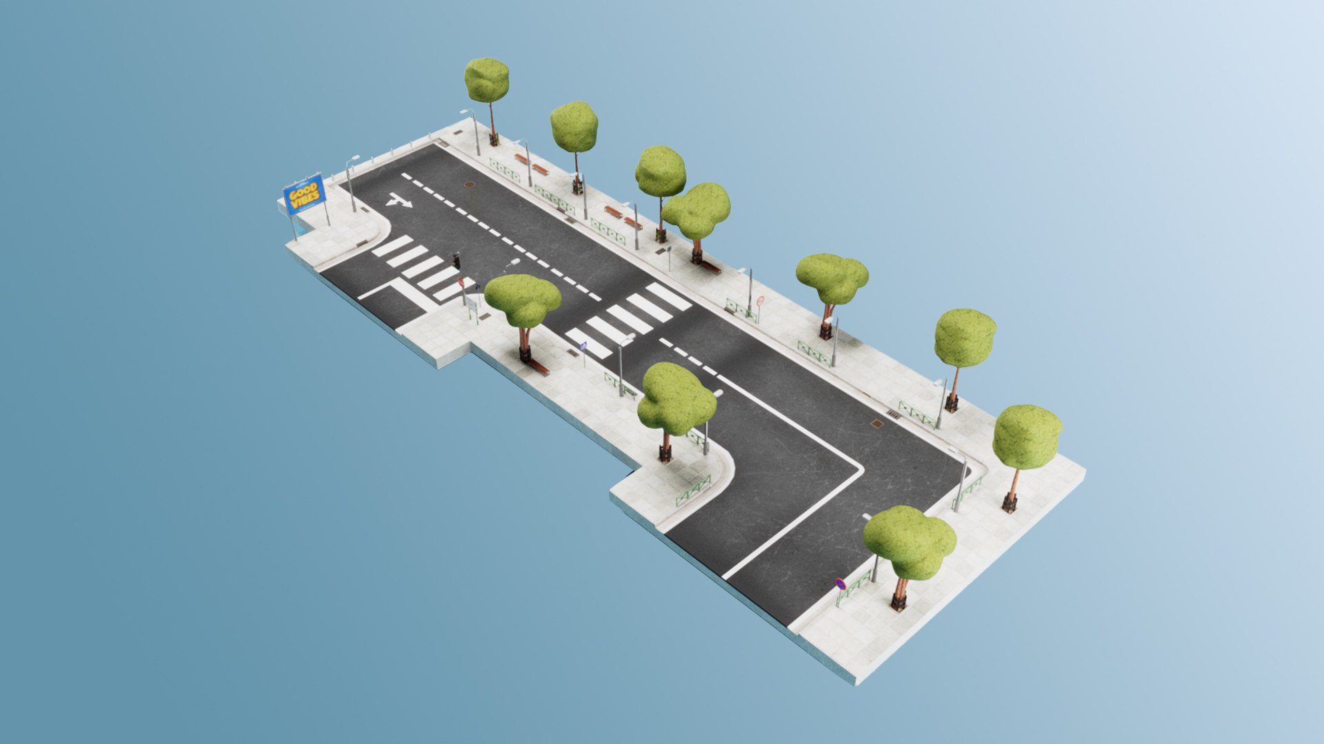 Free 3D Cartoonroad - TurboSquid 2100881