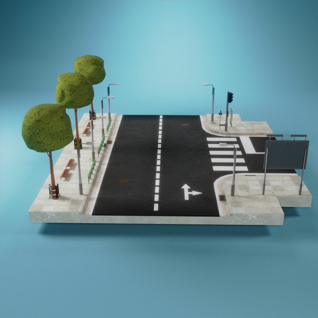 Free 3D Cartoonroad - TurboSquid 2100881