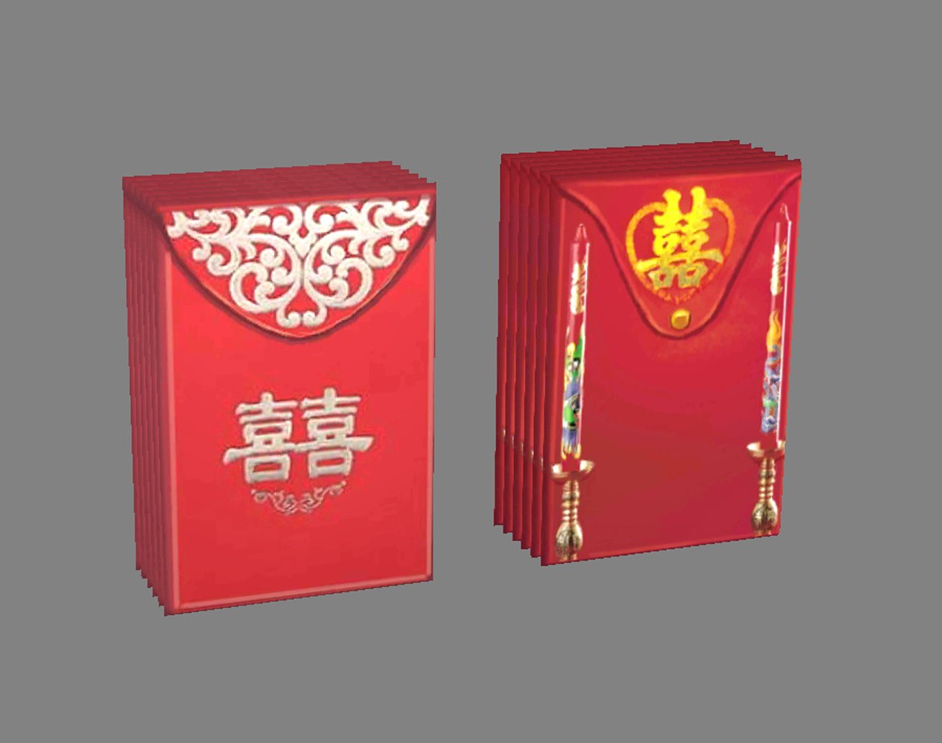 3D Cartoon Wedding Invitation - Wedding Envelope - Money Bag ...