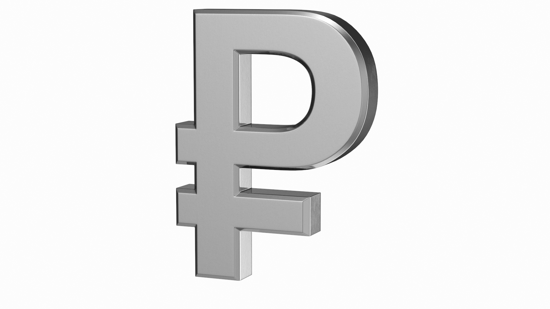 3D russian rouble currency symbol model - TurboSquid 1687910