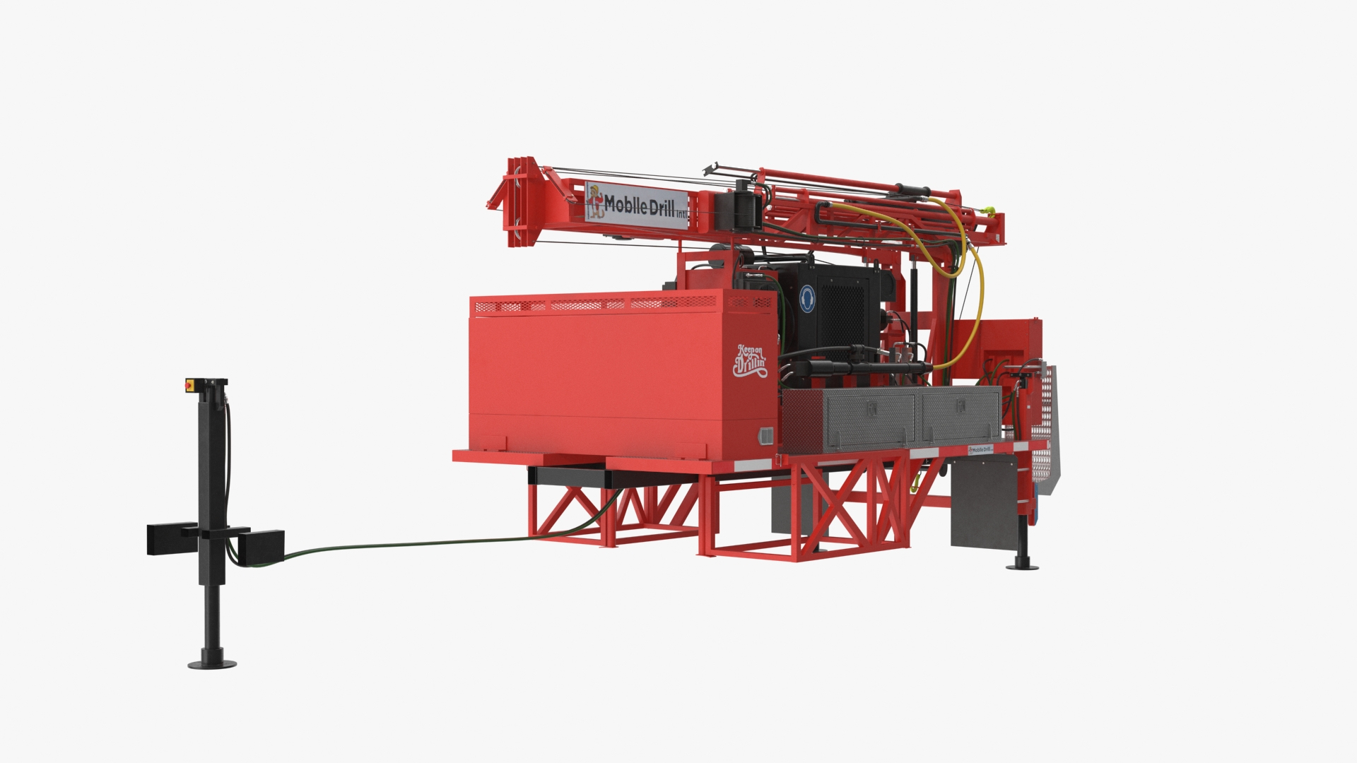 B-51 Mobile Drilling Rig Red 3D - TurboSquid 2310859