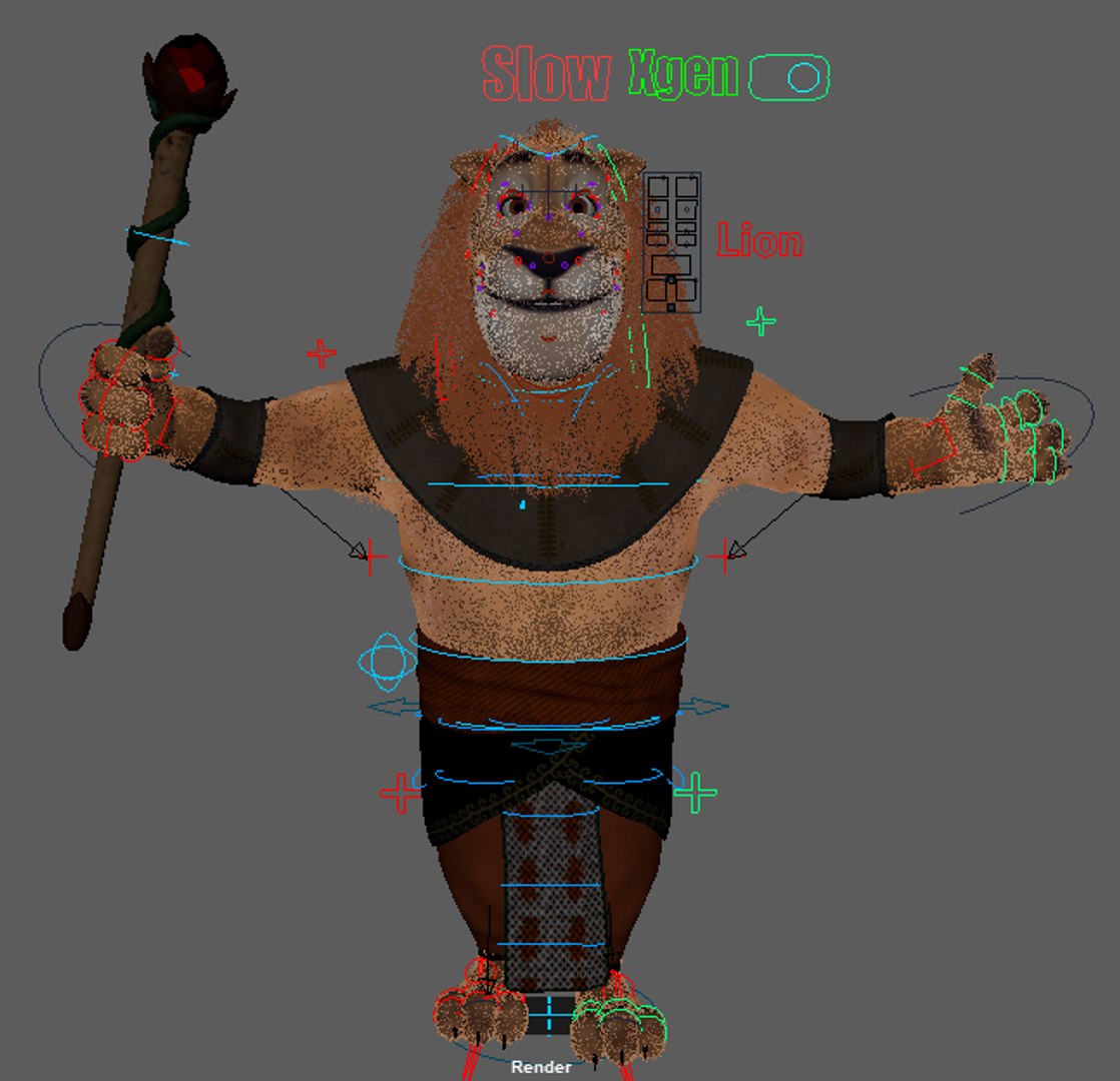 Cartoon Lion Rigged 3D model - TurboSquid 2009270