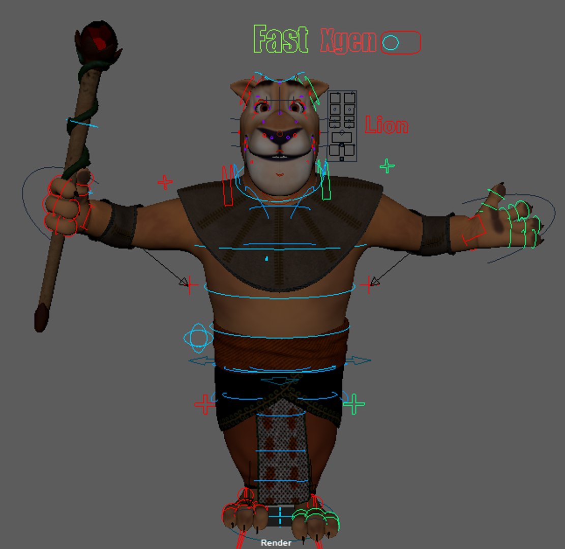 Cartoon Lion Rigged 3D model - TurboSquid 2009270