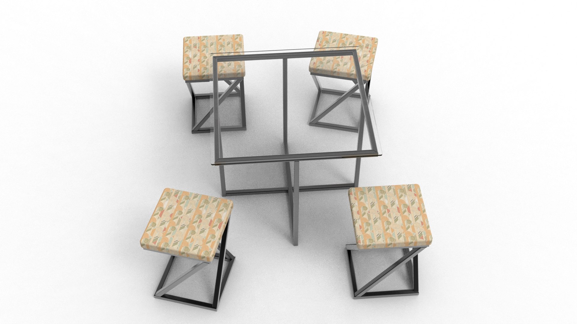 Dining Table With Stool 3D Model - TurboSquid 2189259