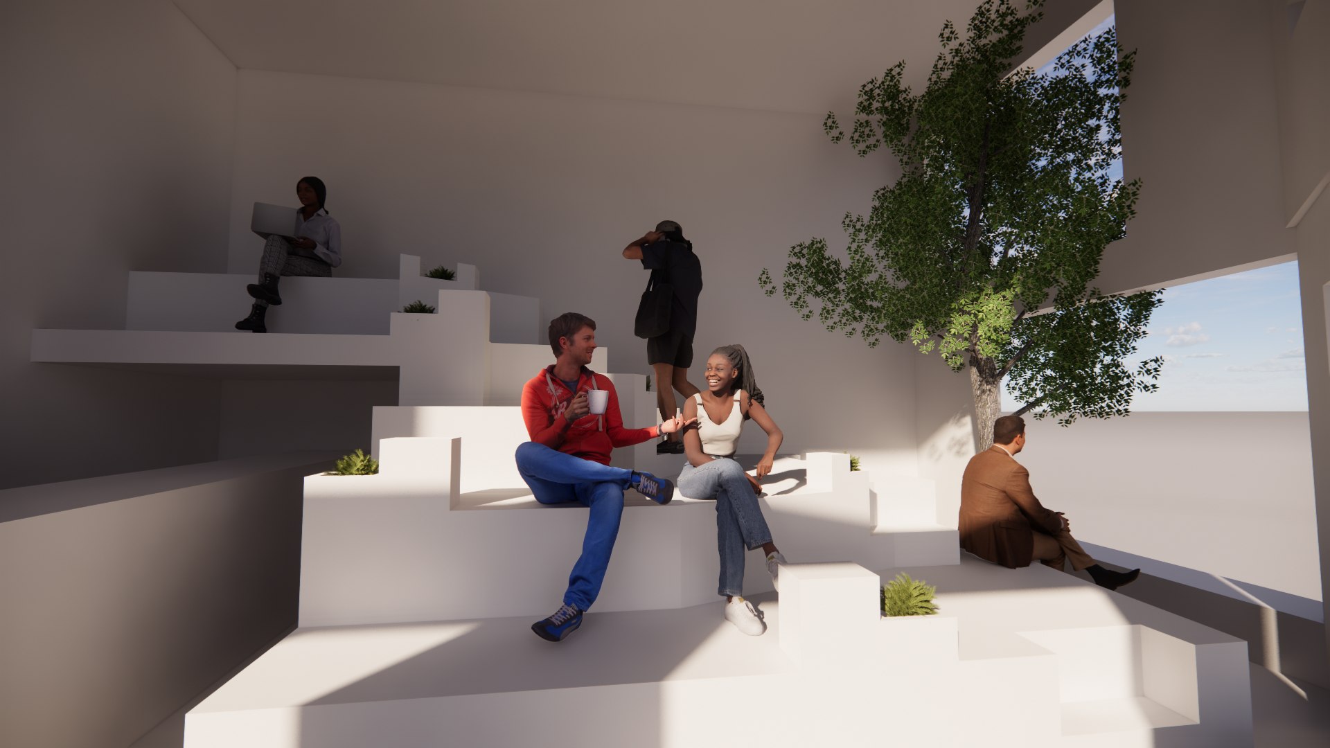 Free Conceptual Innovative Cafe Model - TurboSquid 2263467