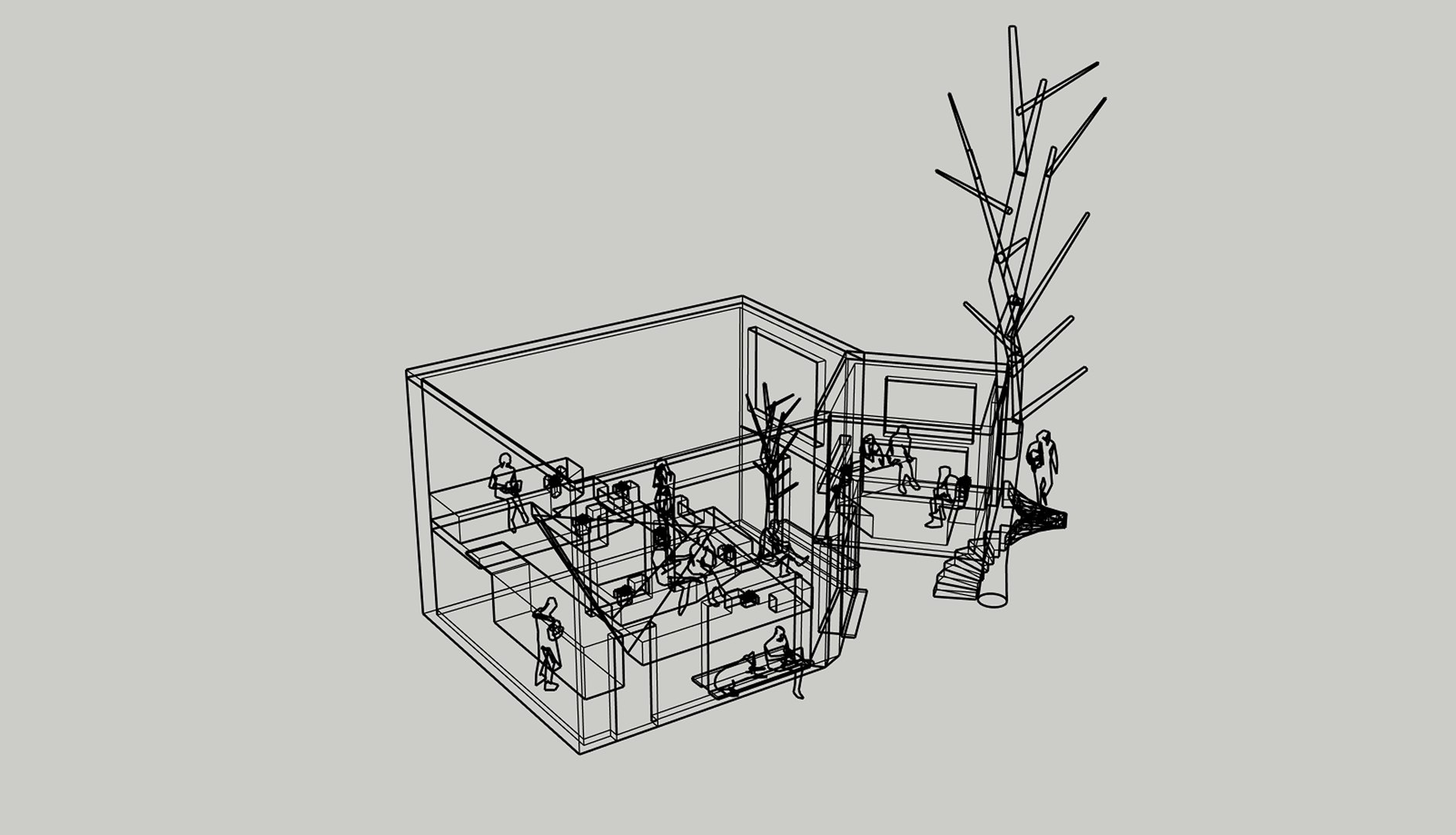 Free Conceptual Innovative Cafe Model - TurboSquid 2263467