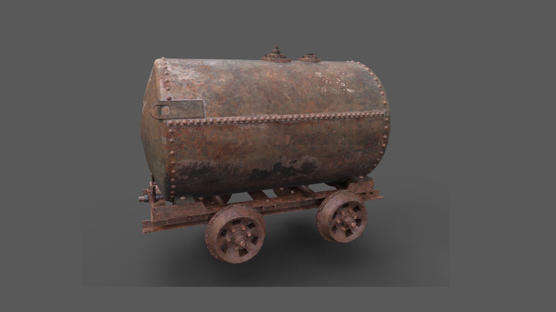 3D Model Old Rusty Oil Tank - TurboSquid 1612321