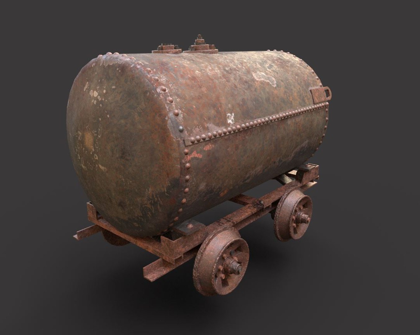3D Model Old Rusty Oil Tank - TurboSquid 1612321