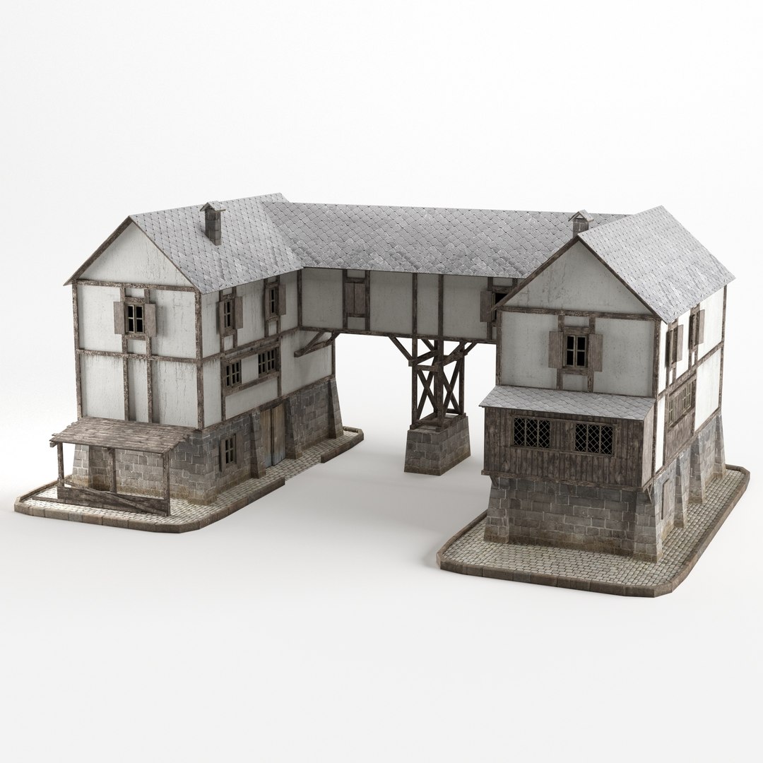 3D Medieval Town City Buildings Model - TurboSquid 1676560
