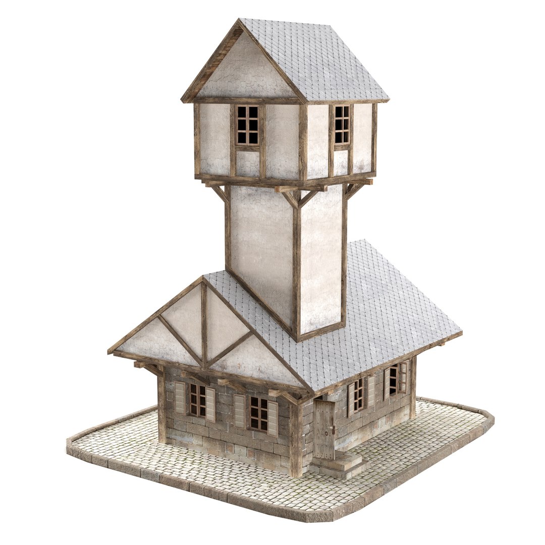 3D Medieval Town City Buildings Model - TurboSquid 1676560