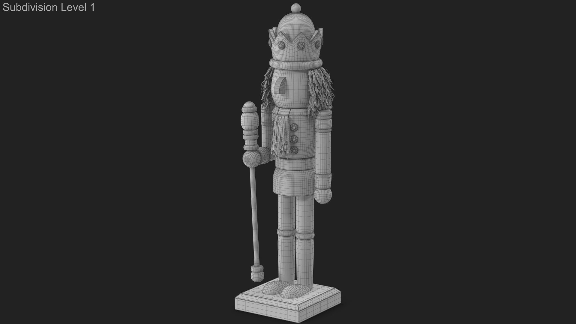 3D Christmas Nutcracker With Black Fur - TurboSquid 2278485