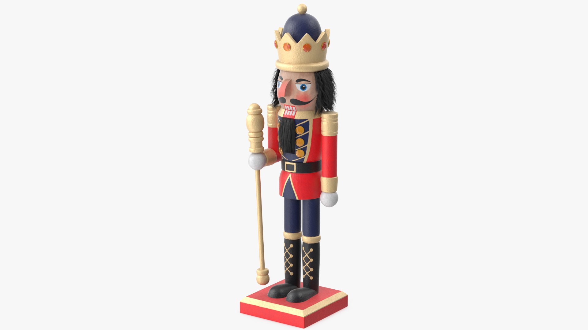 3D Christmas Nutcracker With Black Fur - TurboSquid 2278485