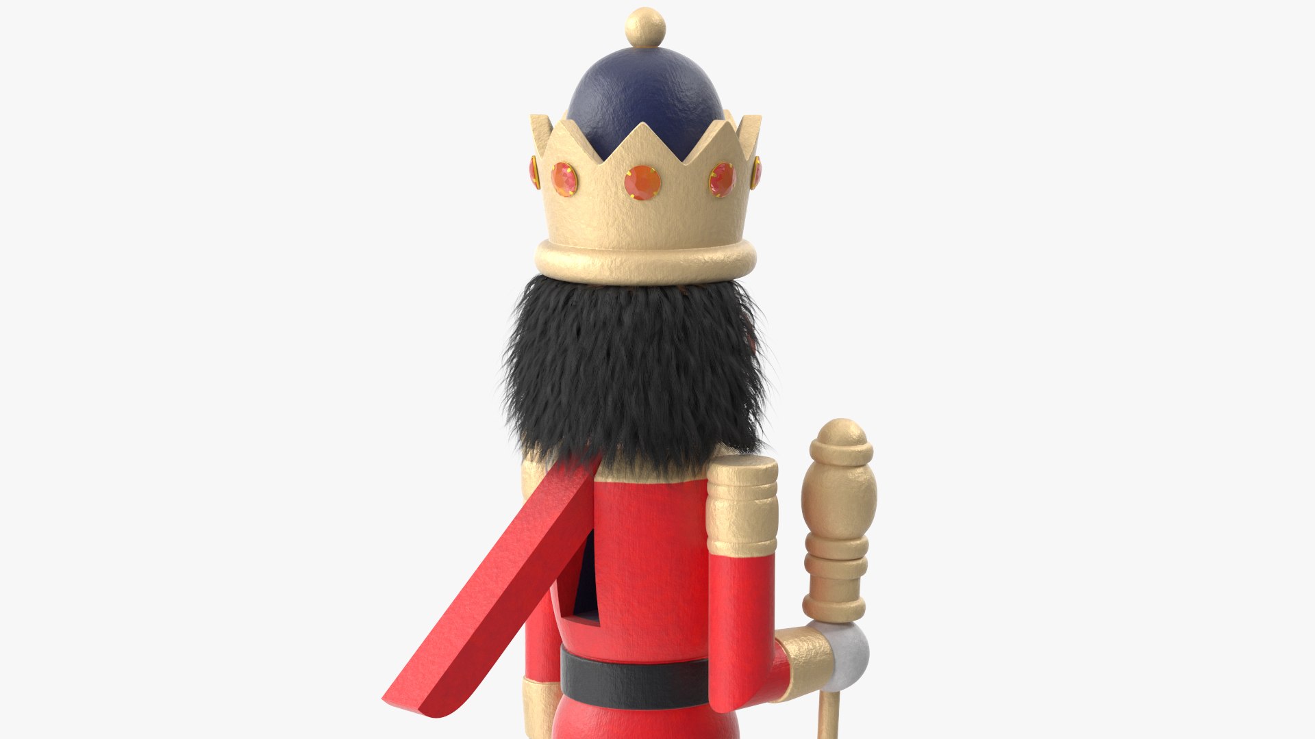 3D Christmas Nutcracker With Black Fur - TurboSquid 2278485