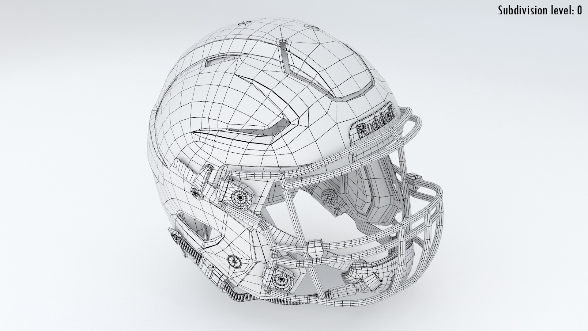 3D Model Speedflex Helmet Riddell Black - TurboSquid 2255430