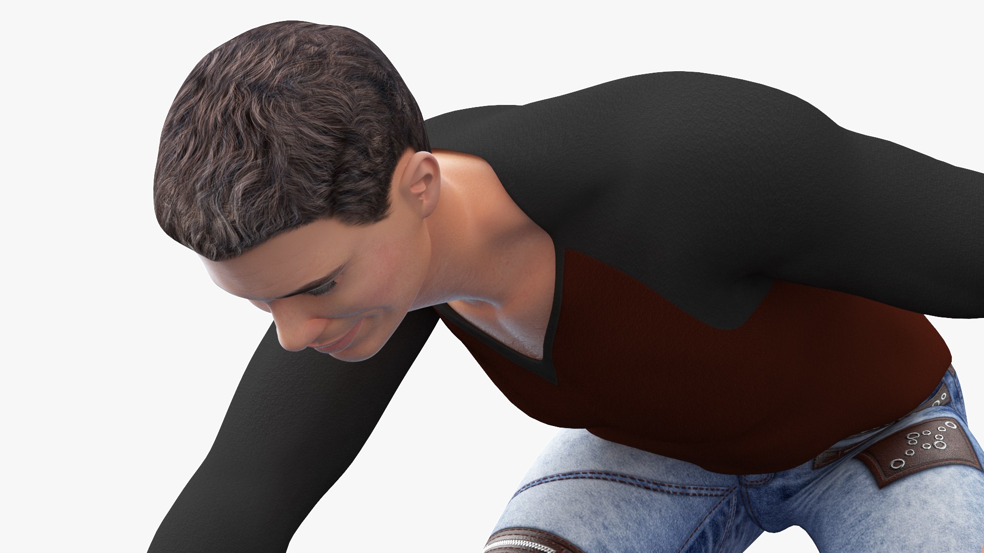 Dog Owner Playing With Labrador Fur 3D Model - TurboSquid 2284127