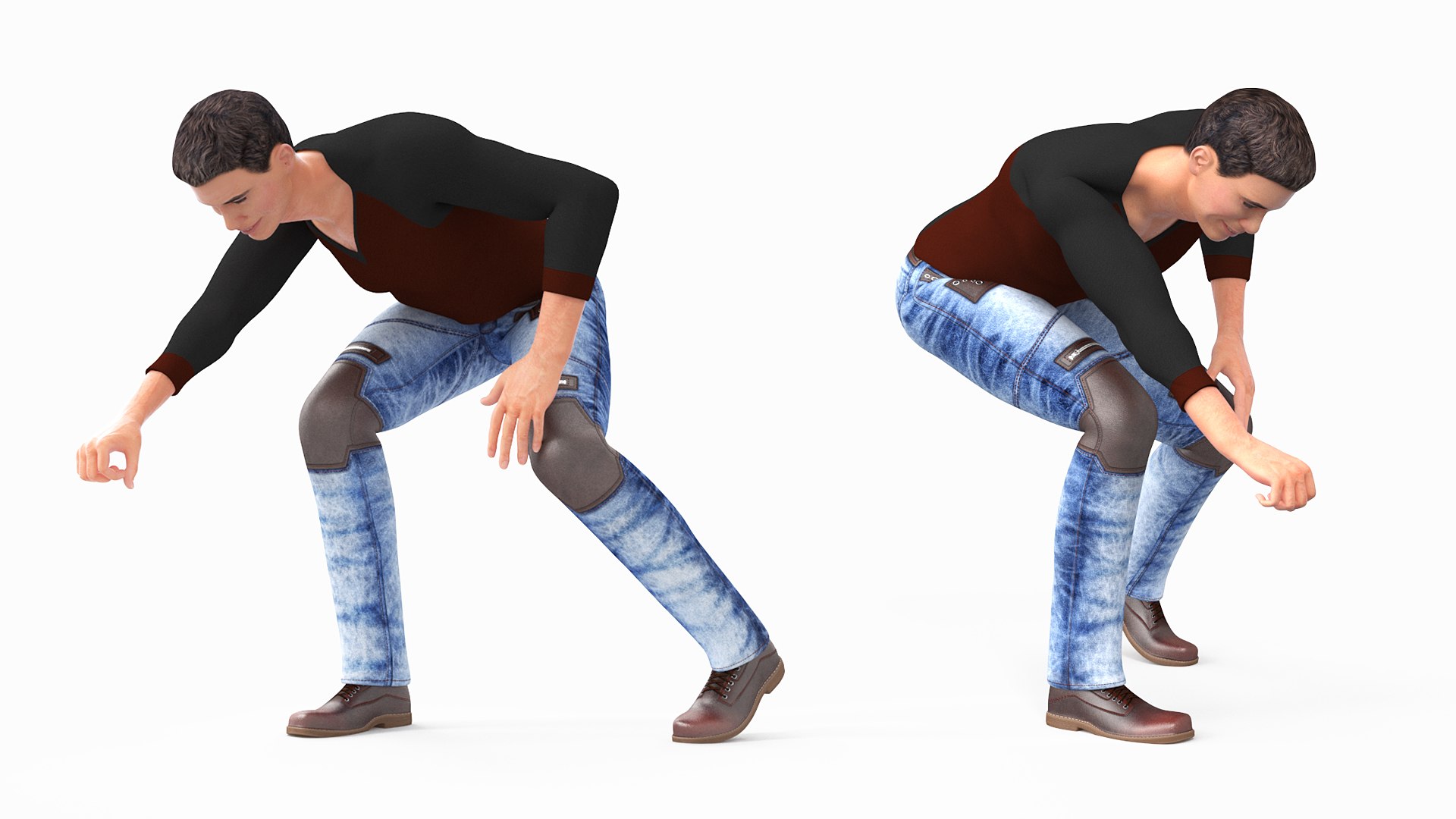 Dog Owner Playing With Labrador Fur 3D Model - TurboSquid 2284127