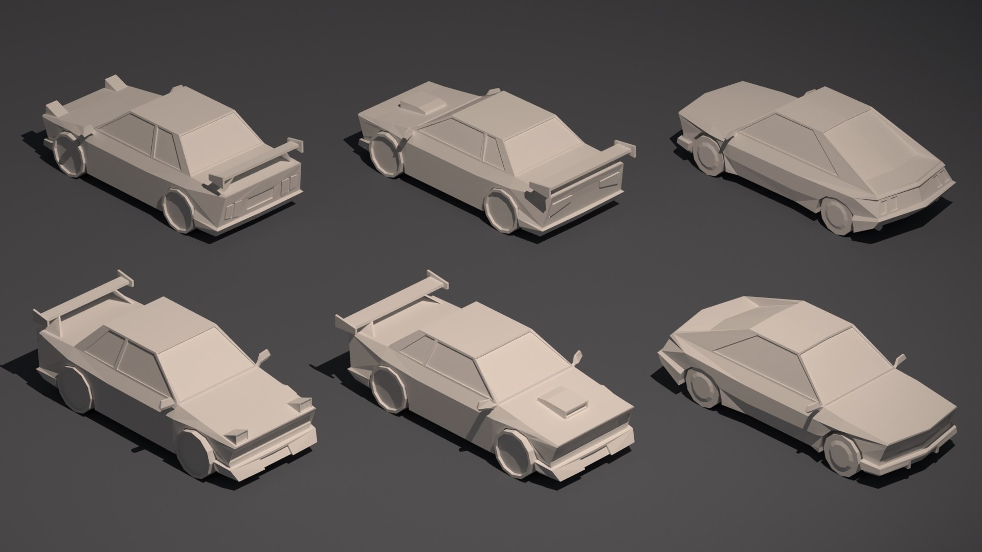 3D Low Poly Cars - Pack 1 Generic Model - TurboSquid 2200275