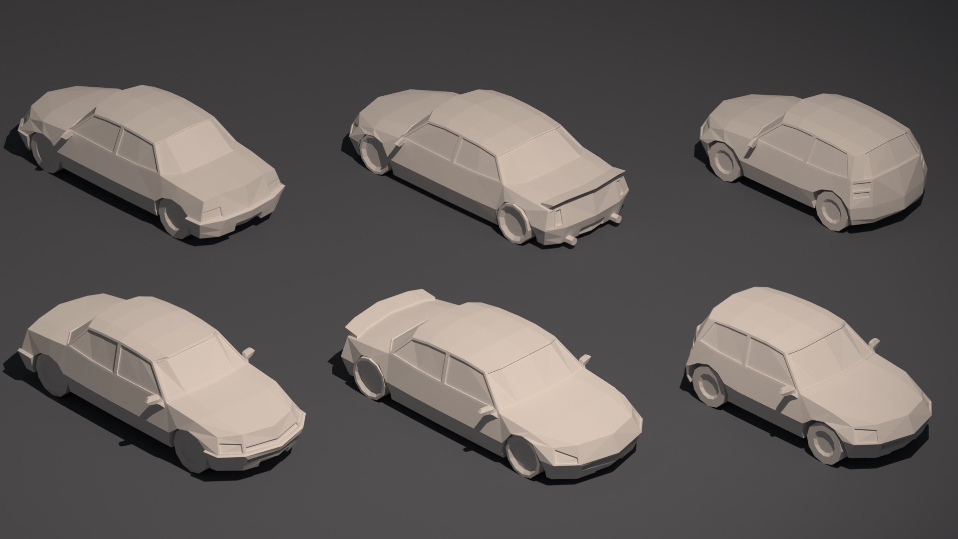 3D Low Poly Cars - Pack 1 Generic Model - TurboSquid 2200275
