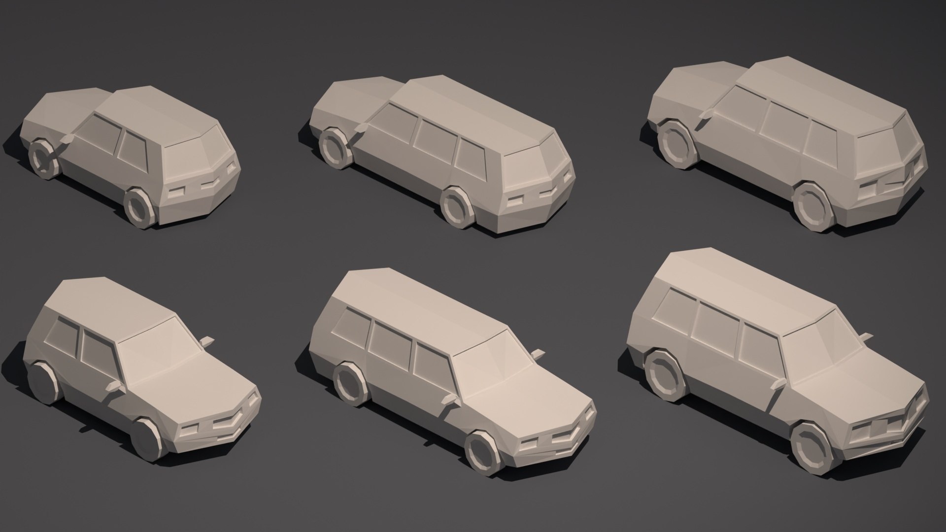 3D Low Poly Cars - Pack 1 Generic Model - TurboSquid 2200275