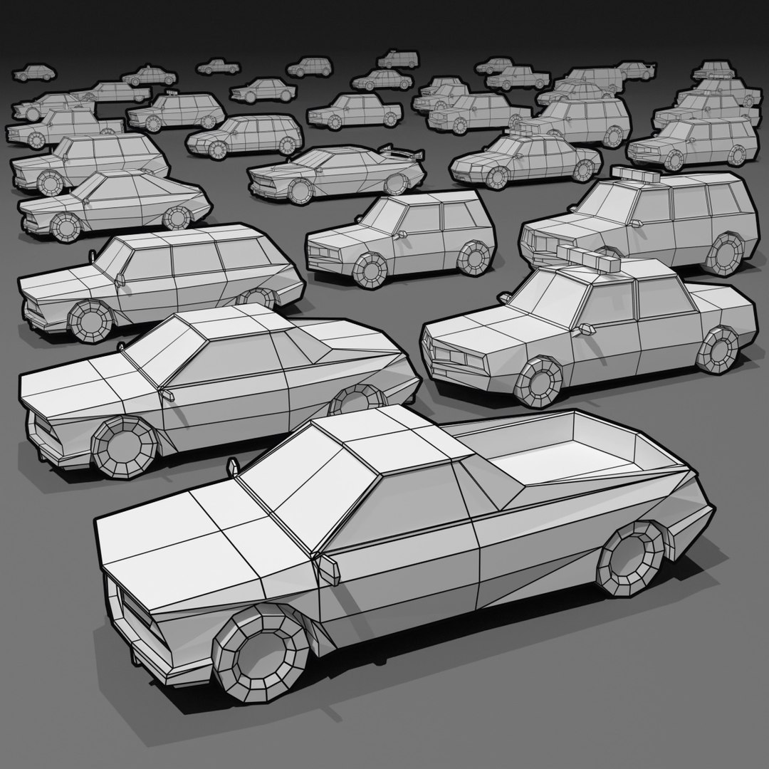 modelo 3d Coches Low Poly - Paquete 1 Genérico - TurboSquid 2200275