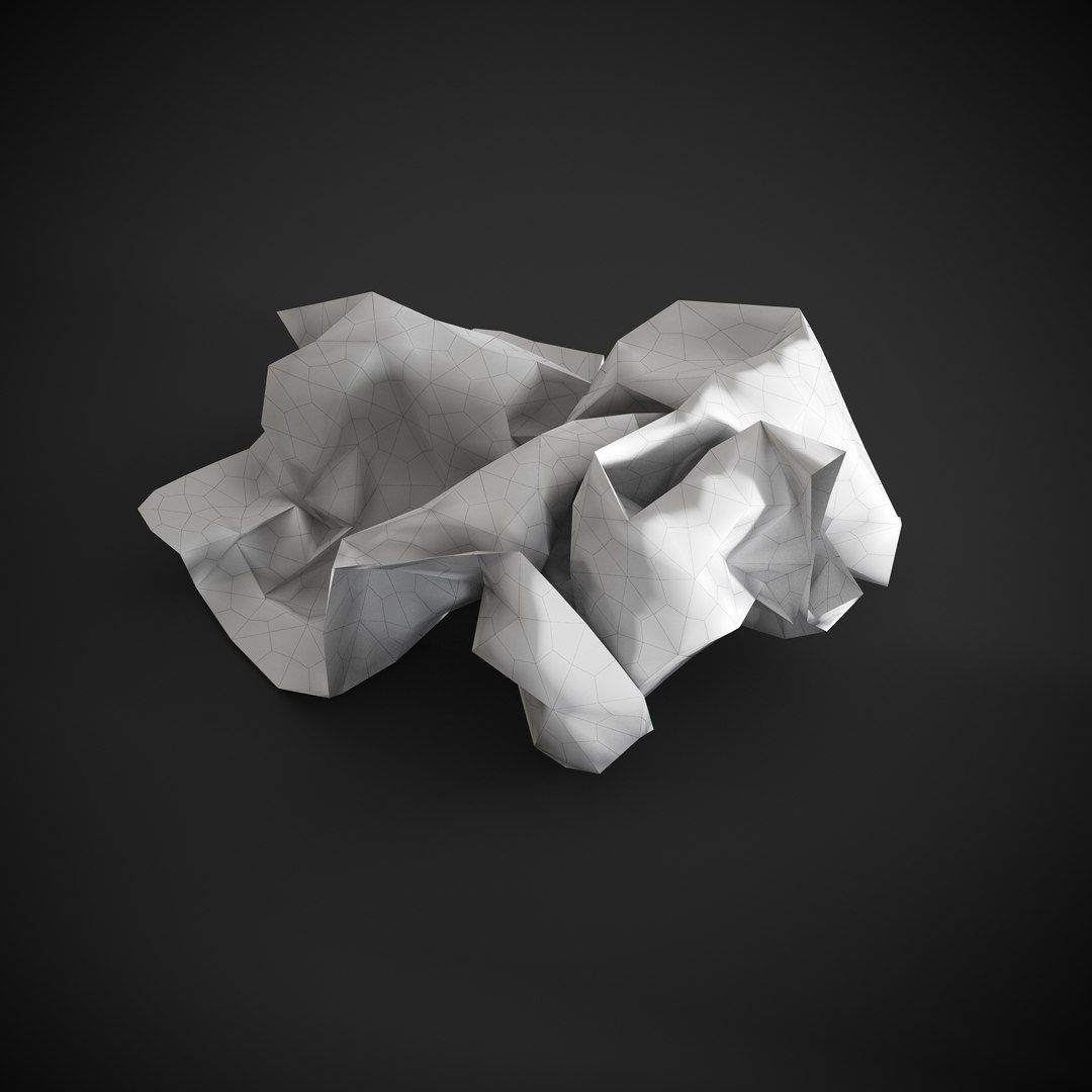 3D Crumpled paper model - TurboSquid 2003273