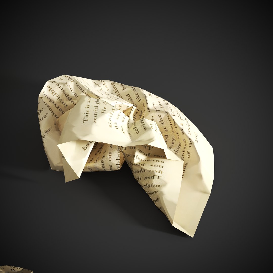 3D Crumpled paper model - TurboSquid 2003273