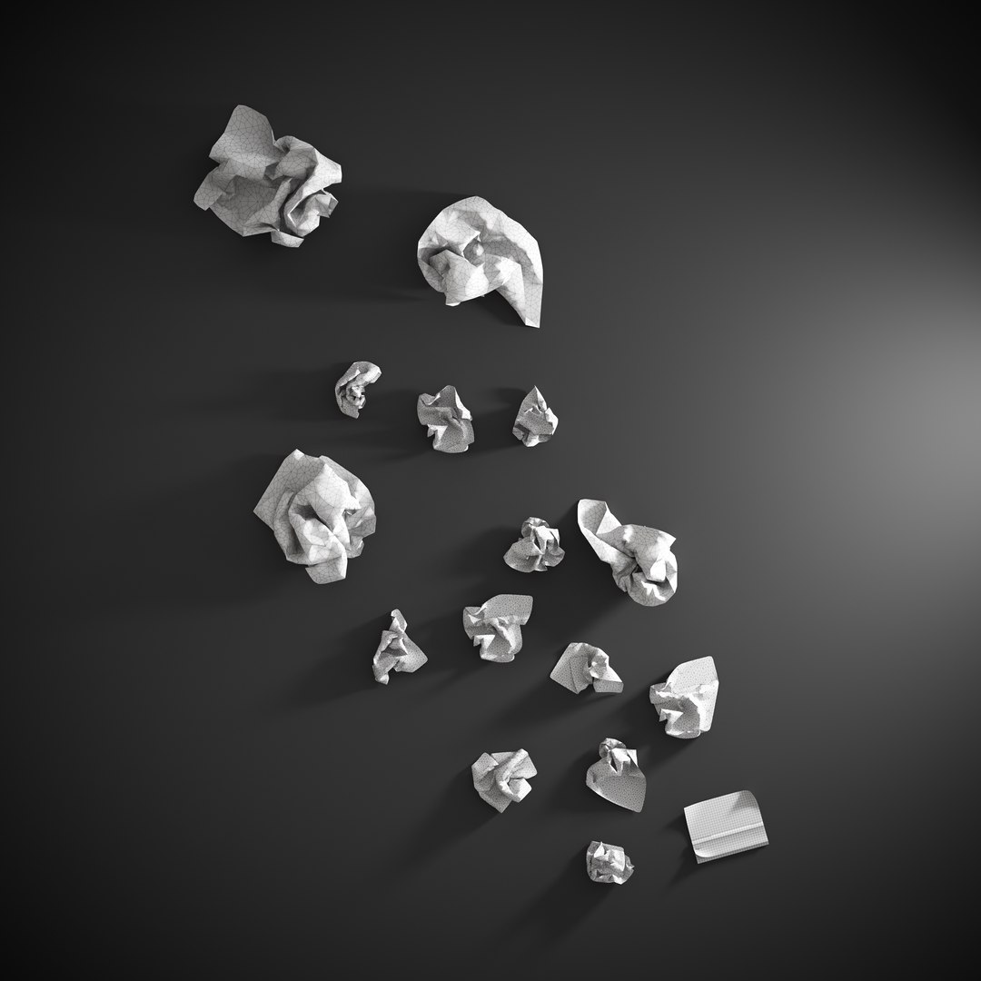 3D Crumpled paper model - TurboSquid 2003273